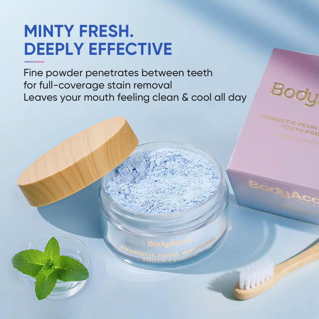 BodyAccel Probiotic Pearl Whitening Tooth Powder